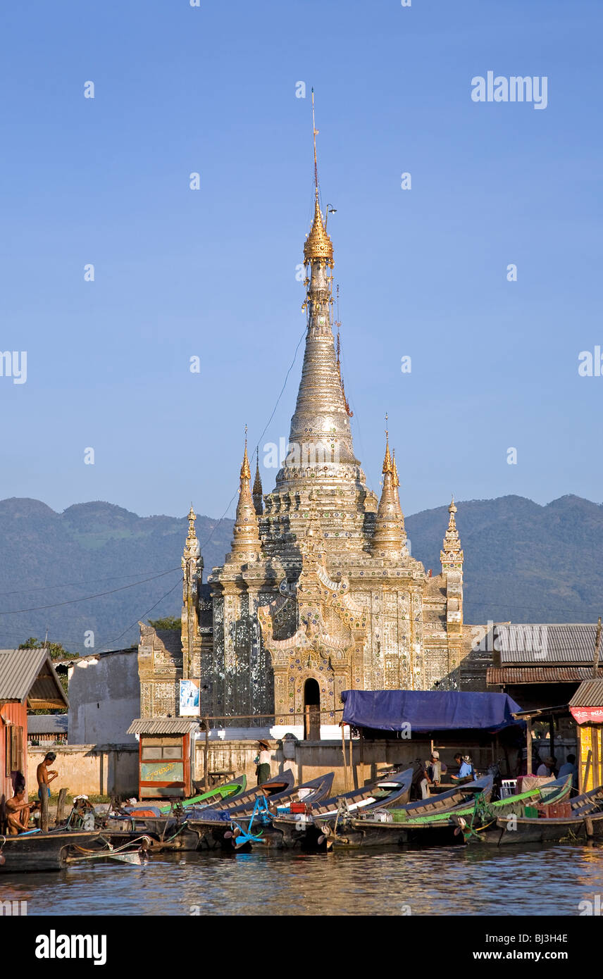 Buddhist temple. Nyaungshwe. Inle Lake. Myanmar Stock Photo - Alamy