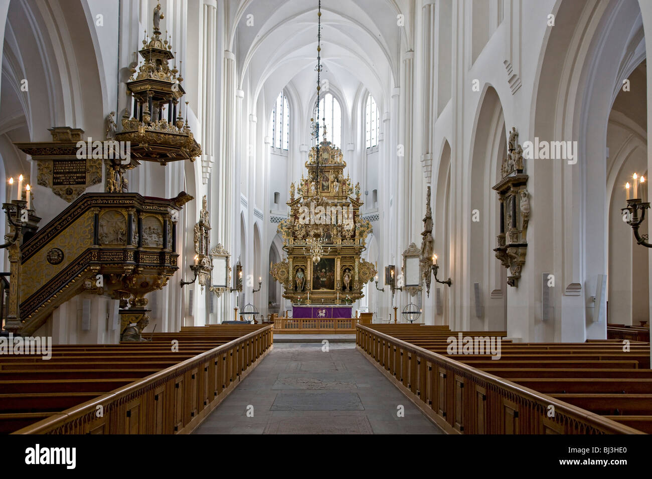 Inside the Saint Petri church in Malmo, Sweden, Europe Stock Photo - Alamy