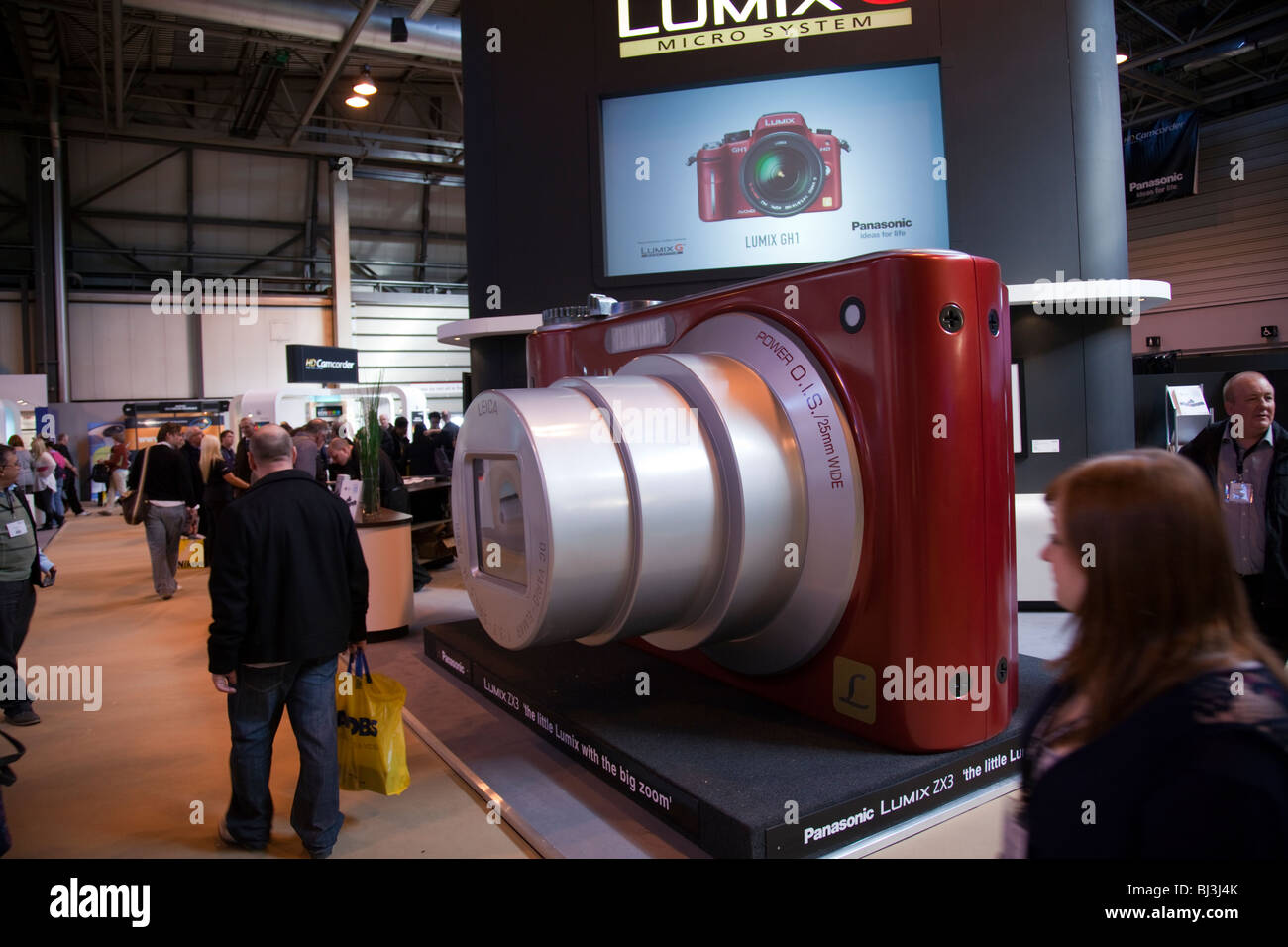 Giant camera at focus on imaging camera show at Birmingham, Midlands ...