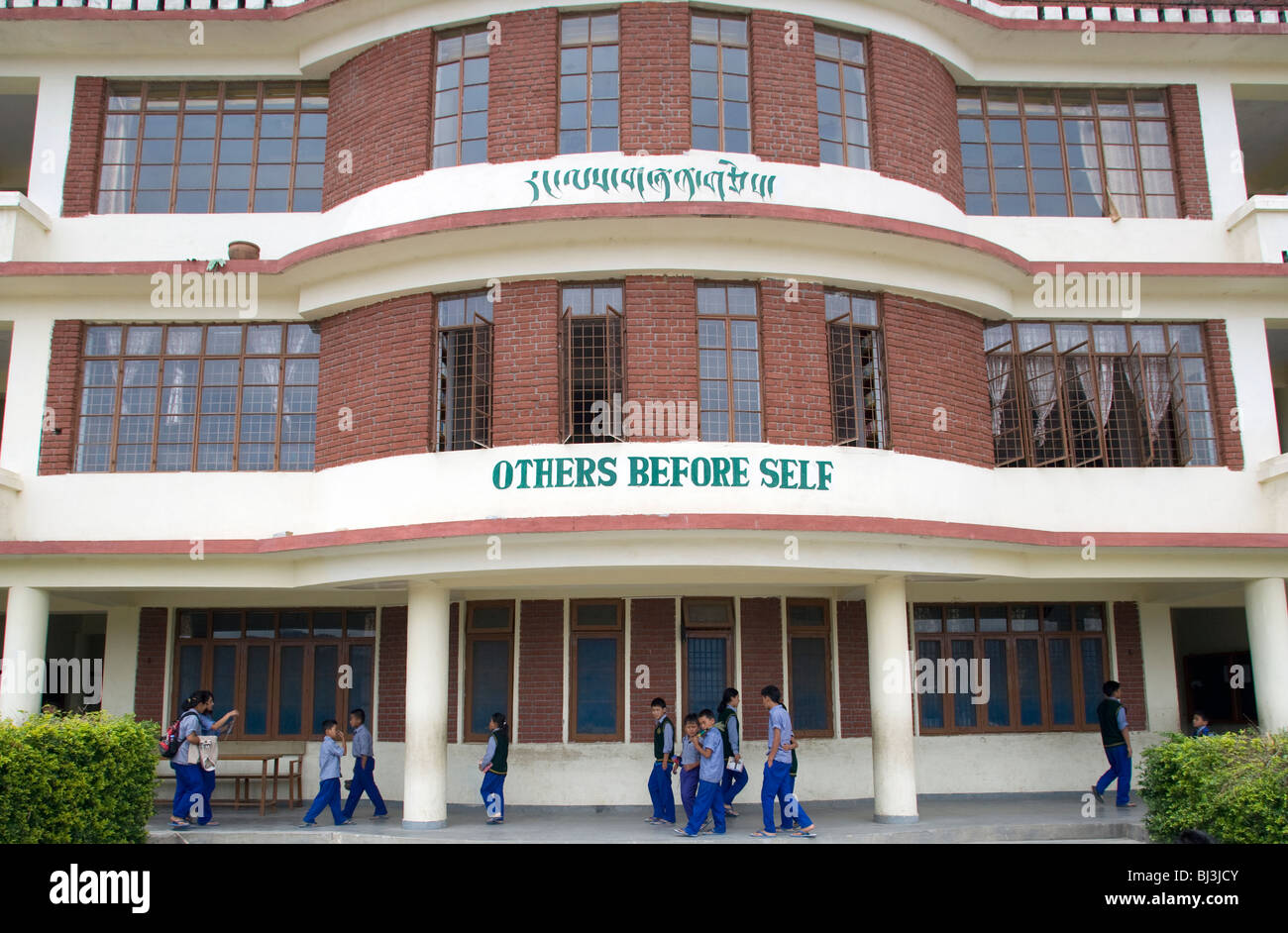 Grounds of Tibetan Children's Village, Chauntra, India Stock Photo - Alamy