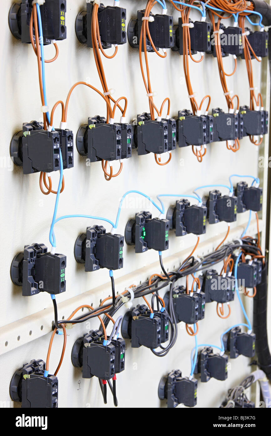 New control panel with static energy meters Stock Photo - Alamy