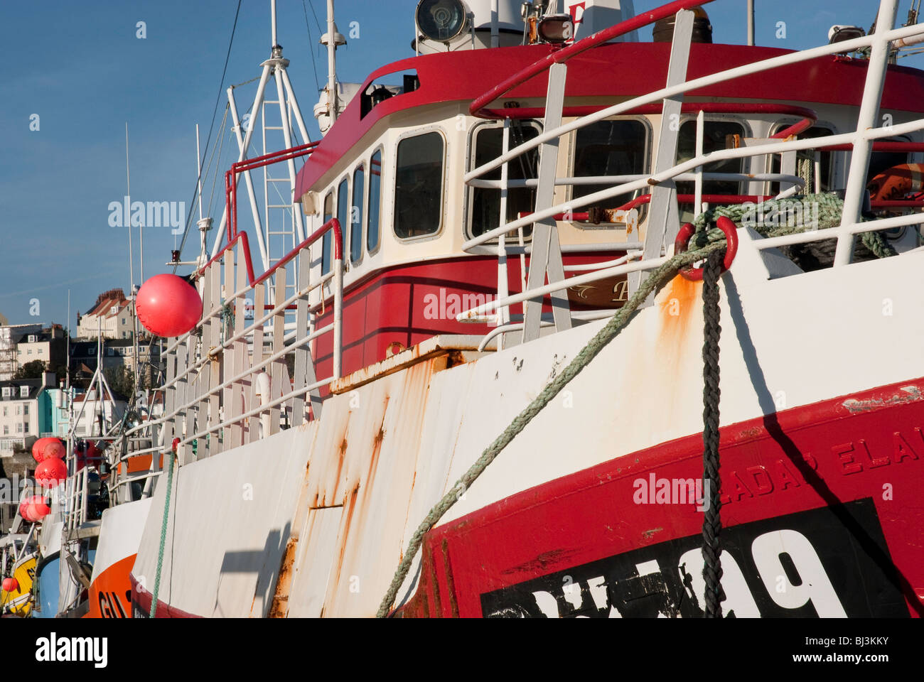 Red fishing boat hi-res stock photography and images - Alamy