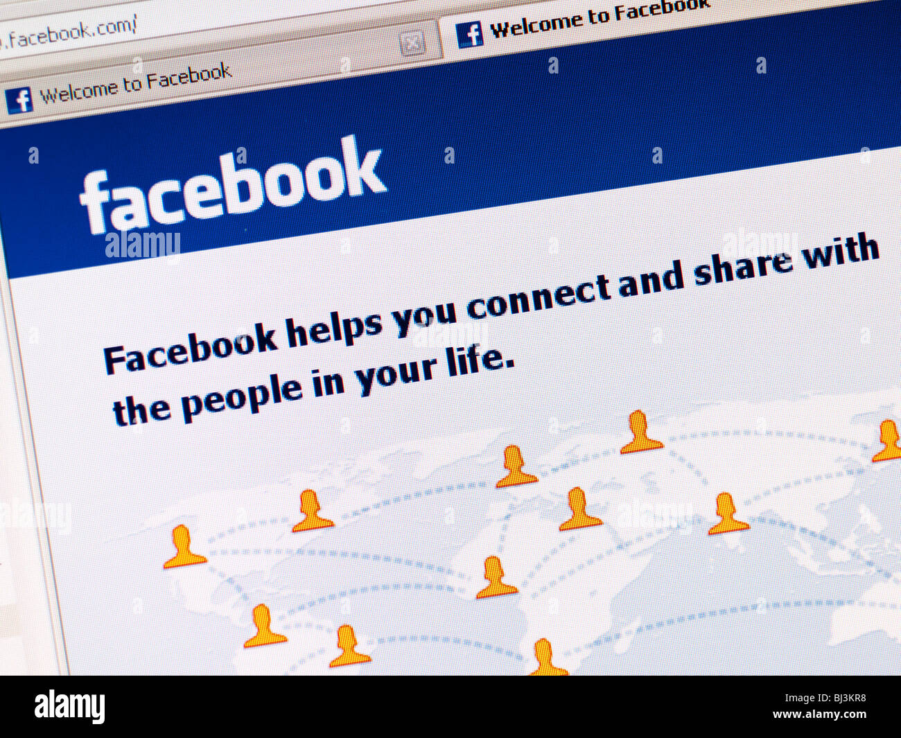 facebook social network internet website homepage close-up Stock Photo ...