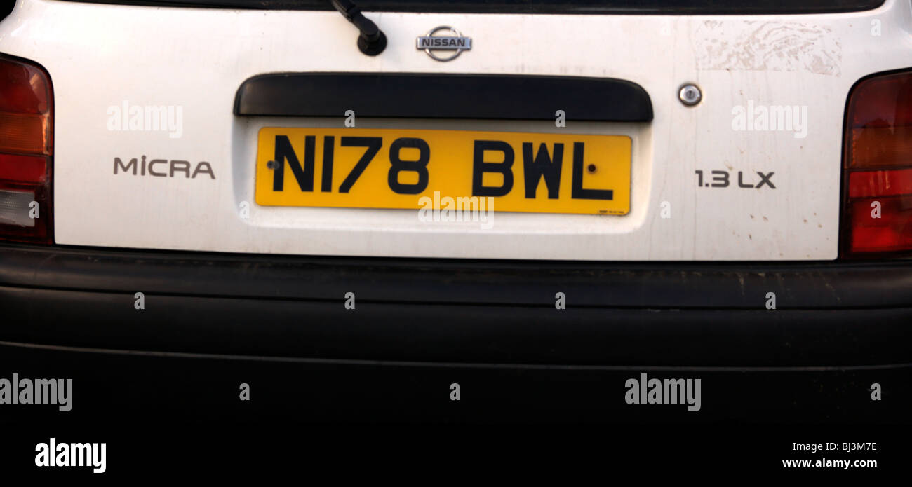 A Car Number Plate Stock Photo - Alamy