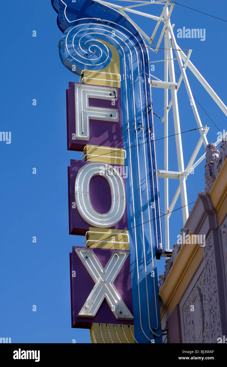 Fox theater sign Stock Photo - Alamy