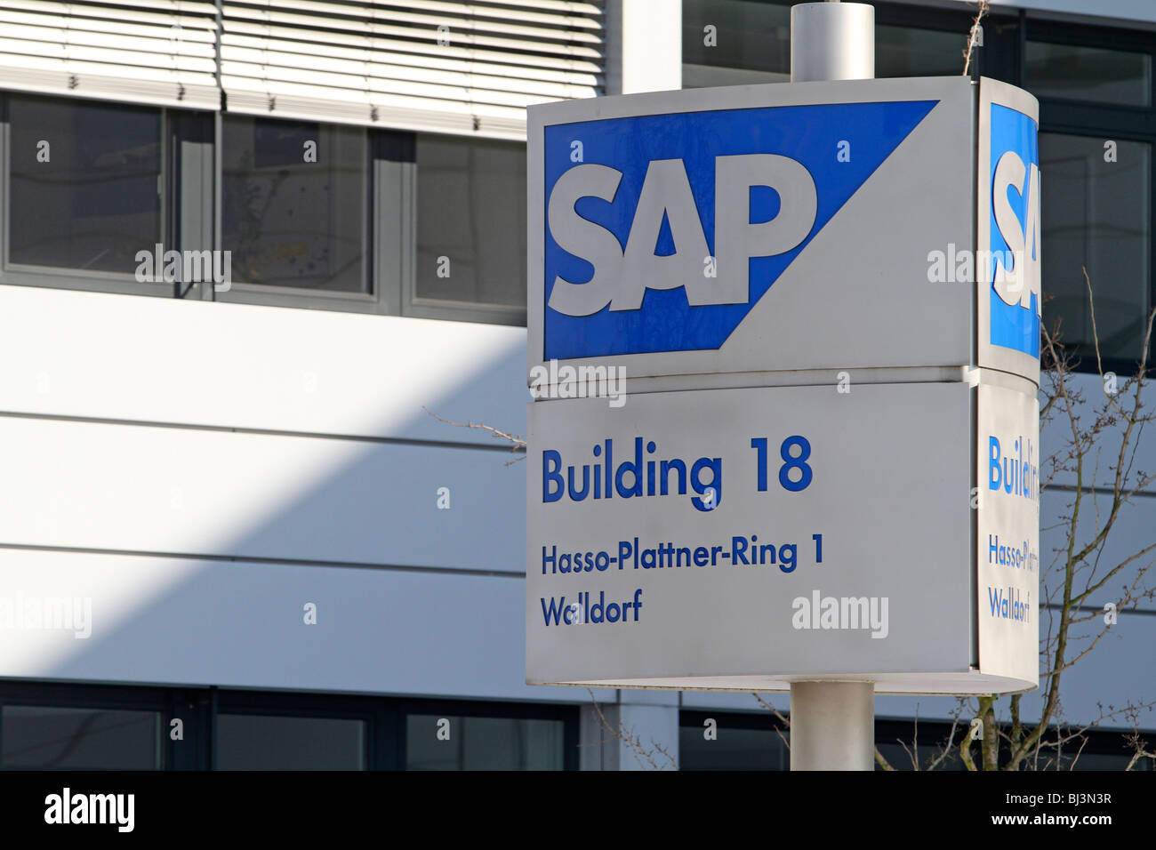 SAP headquarters, Walldorf, Germany. logo, sign, it-company, business ...
