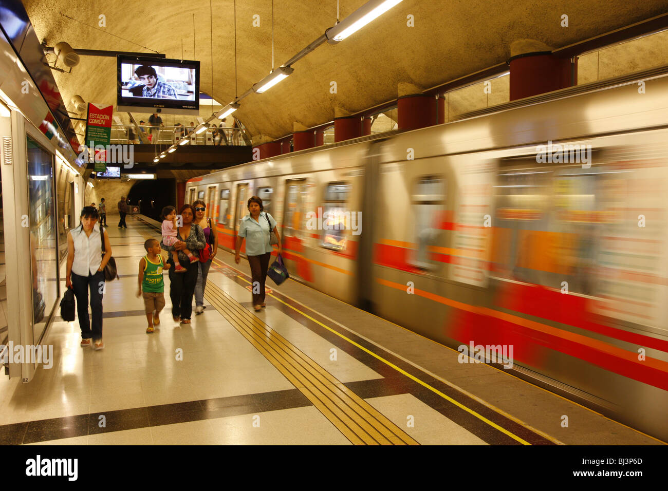 Subway station, Santiago de Chile, Chile, South America Stock Photo - Alamy