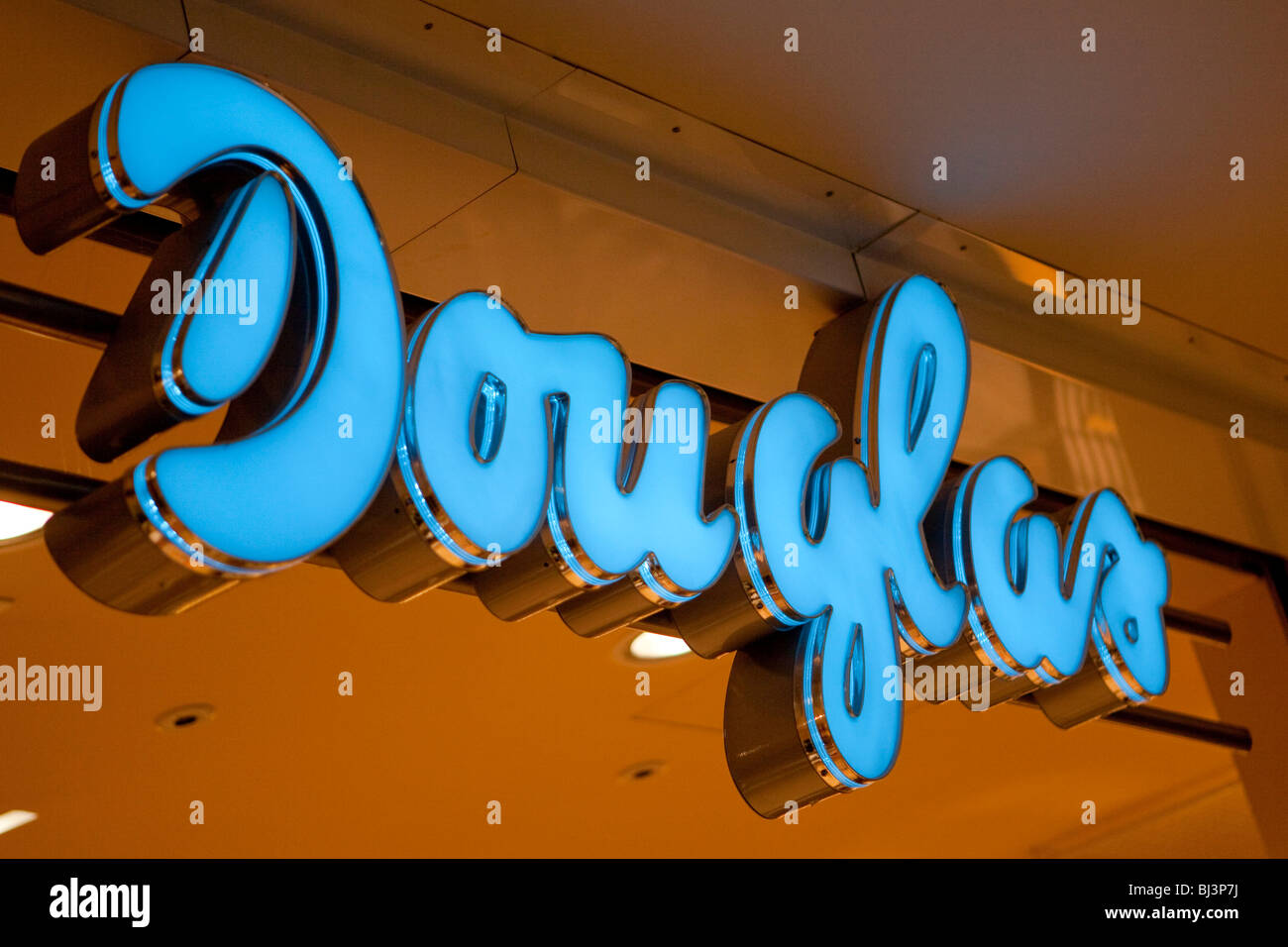 Lettering, logo of the Douglas company Stock Photo - Alamy