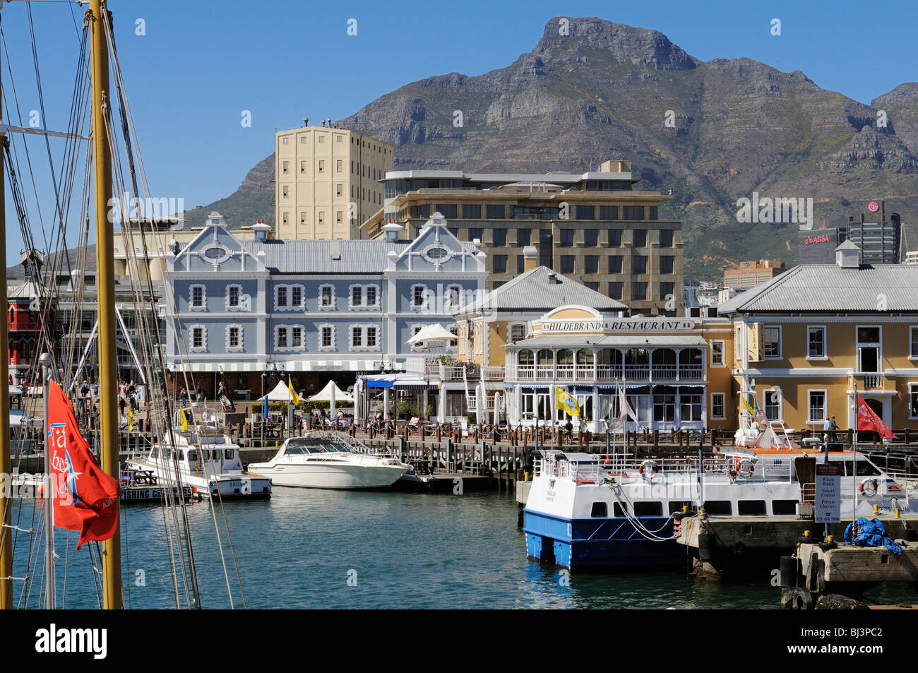 View of Quay 4, V & A Waterfront and Table Mountain, Cape Town, Western ...