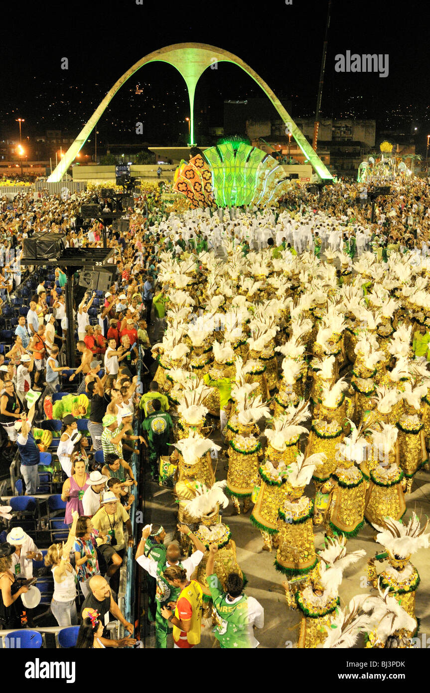 View of the Sambadrom, architect Oscar Niemeyer, during the parade of ...