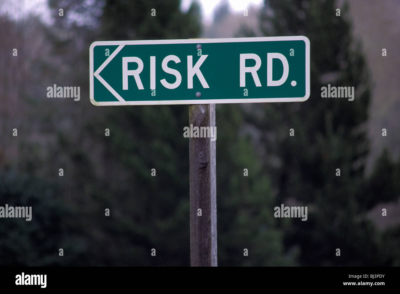 Risk Road Highway Road Sign Stock Photo - Alamy