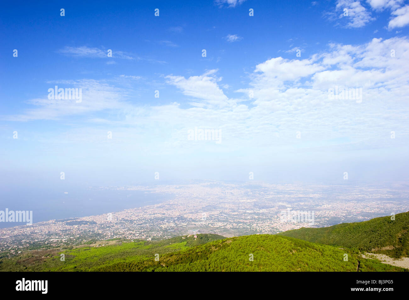 Morning mood over the bay of Naples, view from the summit of Mt ...