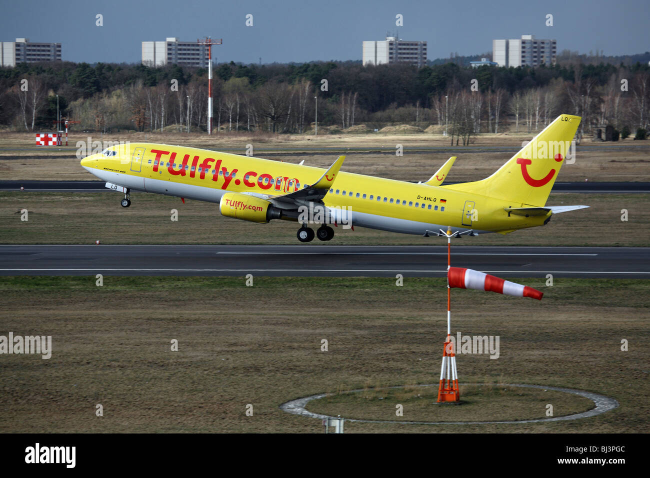 Tuifly airline plane taking off, Berlin, Germany Stock Photo - Alamy