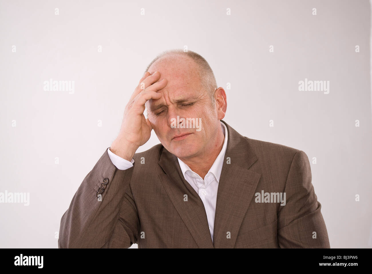 Stressed out man Stock Photo - Alamy