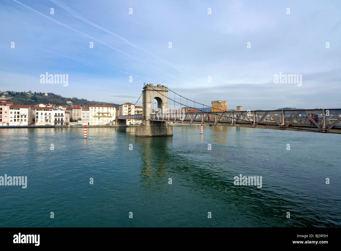 Pont de la Passerelle, River Rhone, Vienne, Rhone Valley, France Stock ...