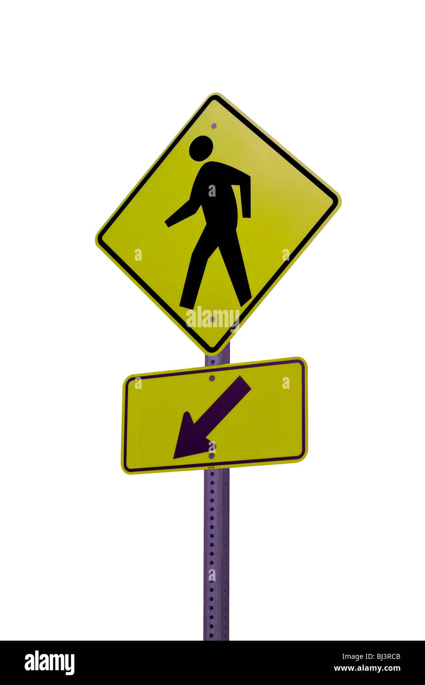 Pedestrian Crosswalk Sign With Arrow