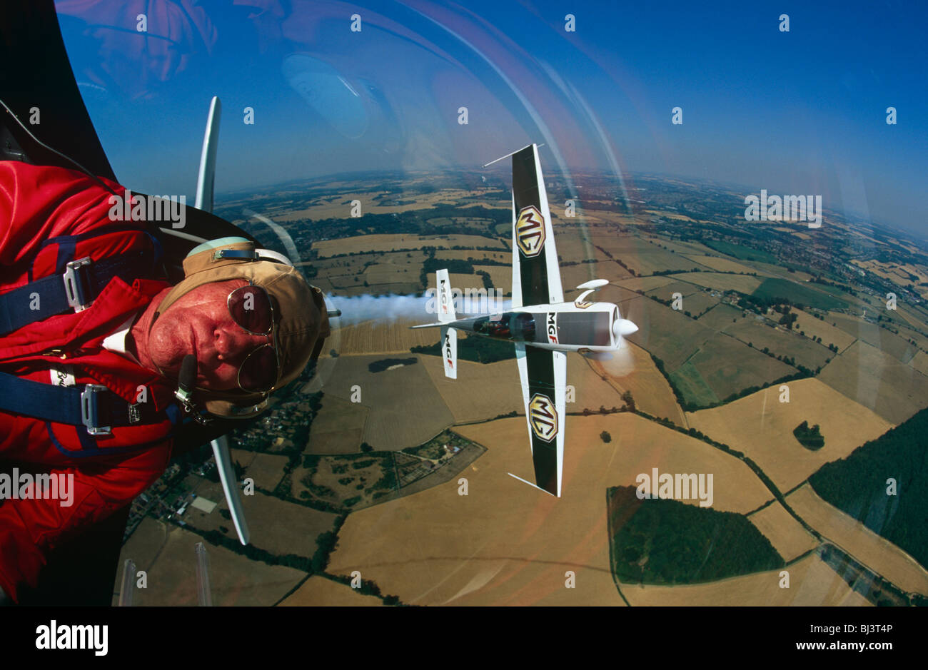 British professional aerobatic pilot Brian Lecomber performs a tight ...