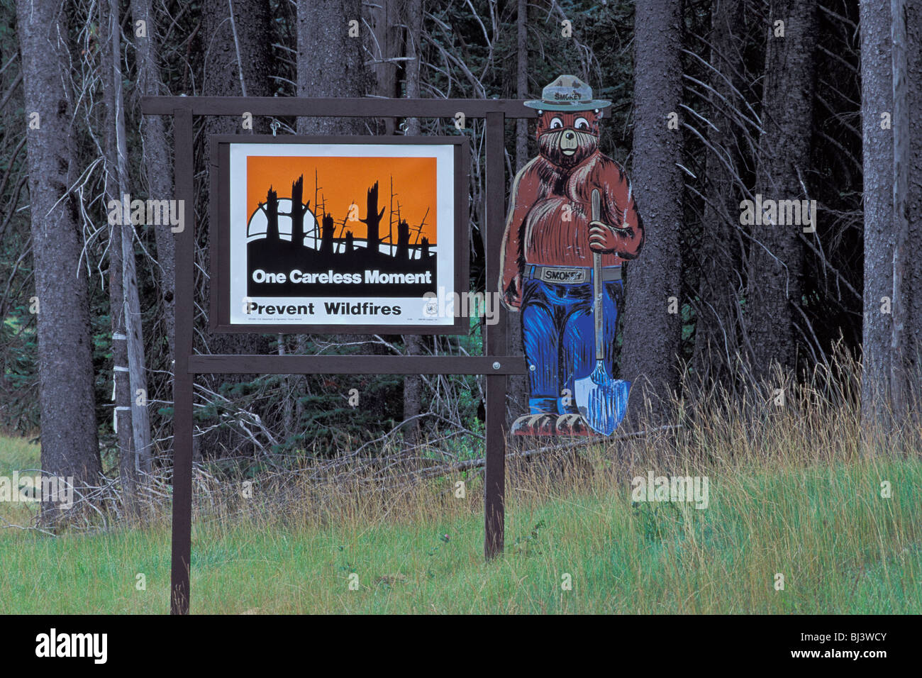Smokey Bear Wildfire Prevention Sign Wenatchee National Forest Near ...