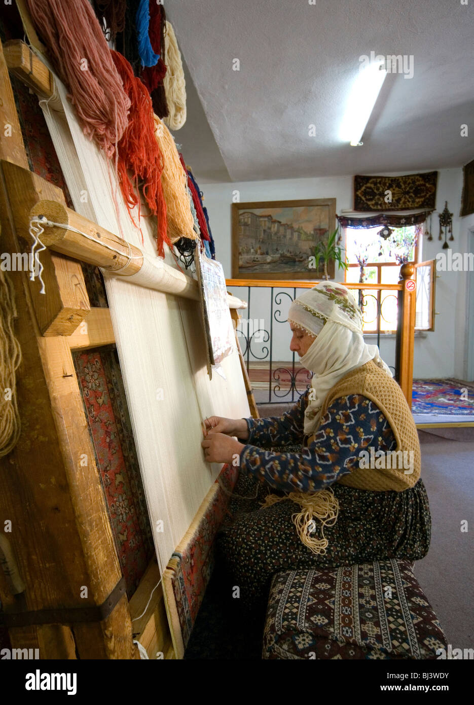 Cappadocia Carpet Factory Ortohisar Turkey Stock Photo - Alamy