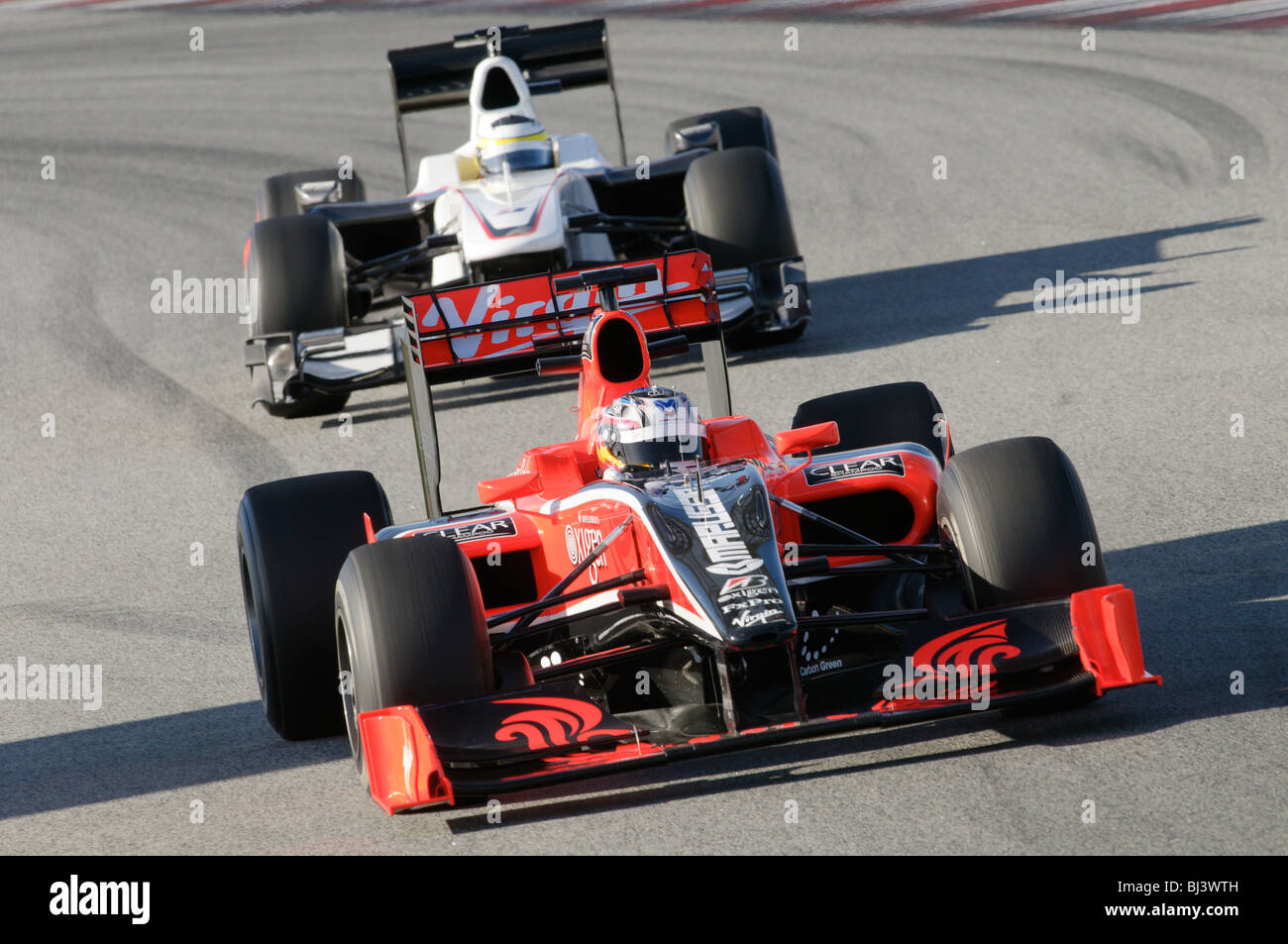 Timo GLOCK (GER) in the Virgin VR-01 race car during Formula 1 Tests ...