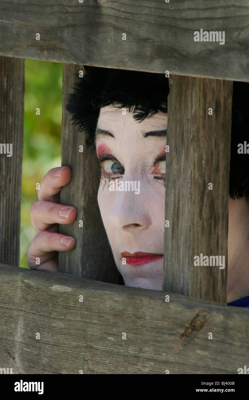 Mime in prison Stock Photo - Alamy