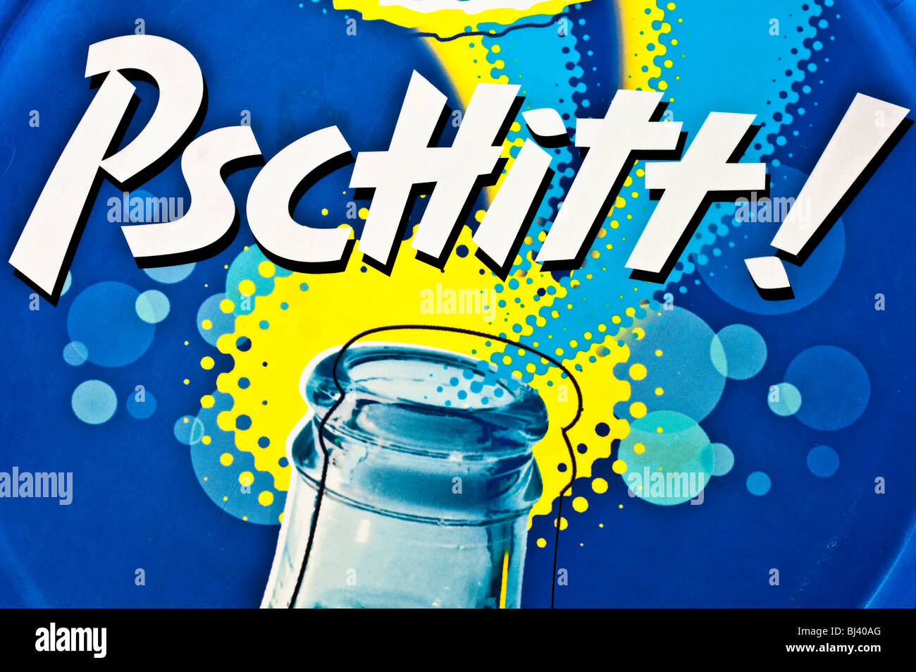 Pschitt - French soft drink advert on tray Stock Photo - Alamy