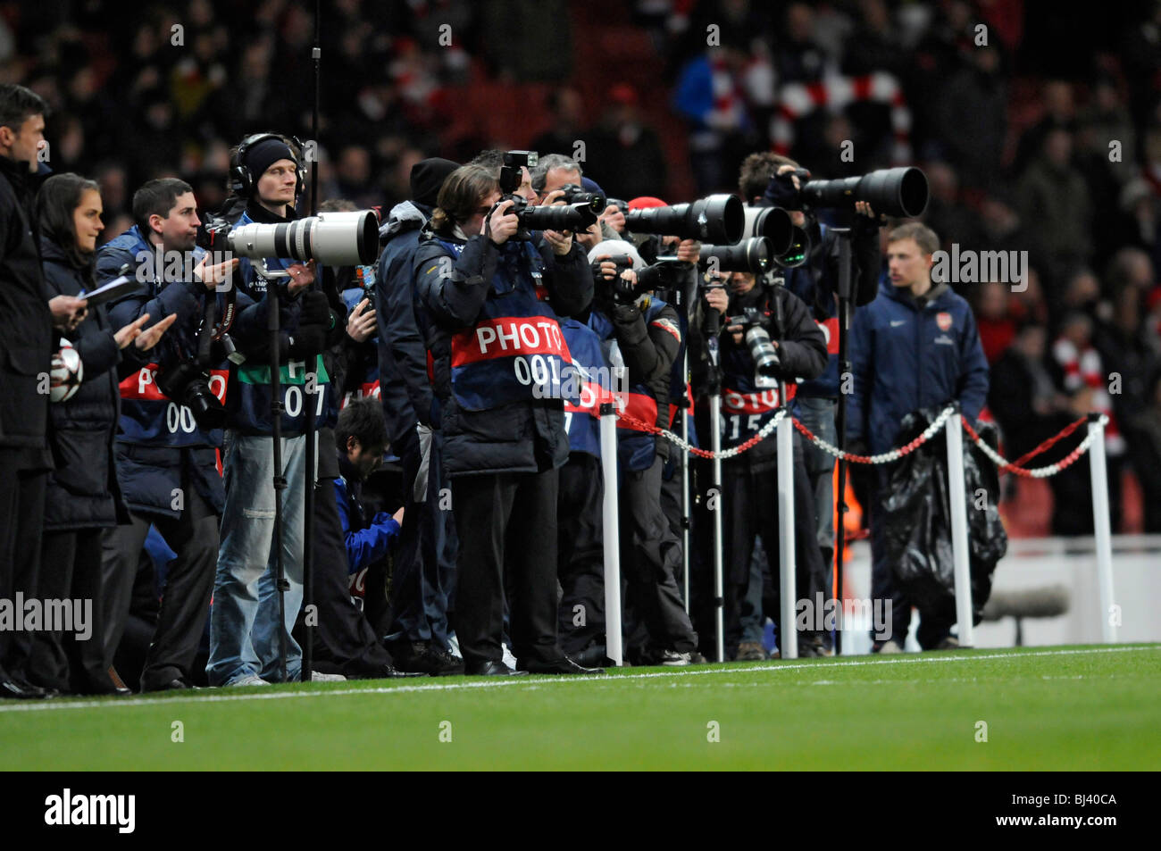 Press photographers - Arsenal V Porto, UEFA Champions League first ...