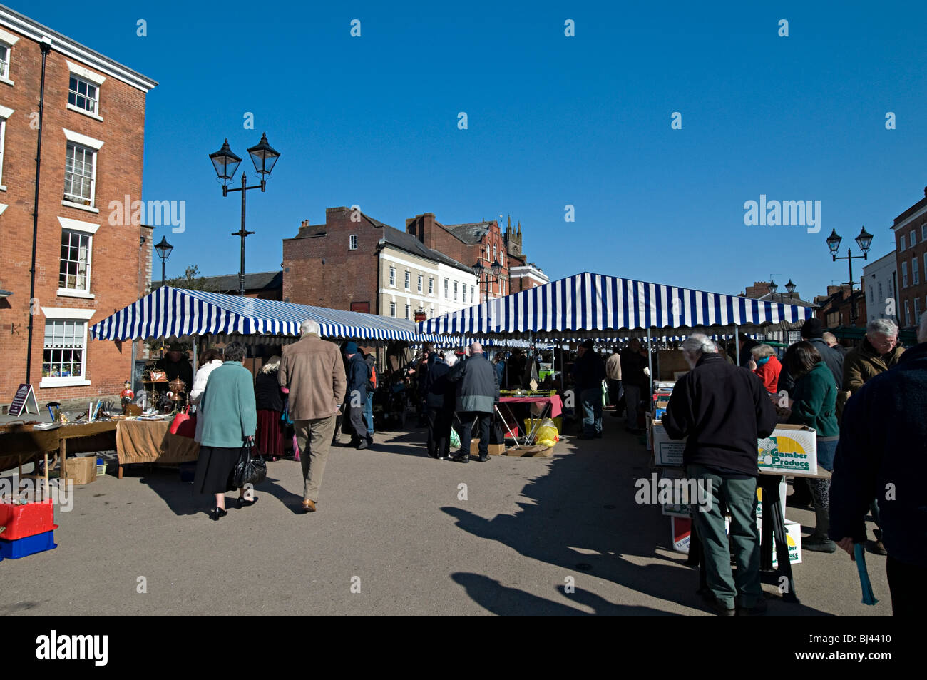 ludlow castle square market Stock Photo - Alamy