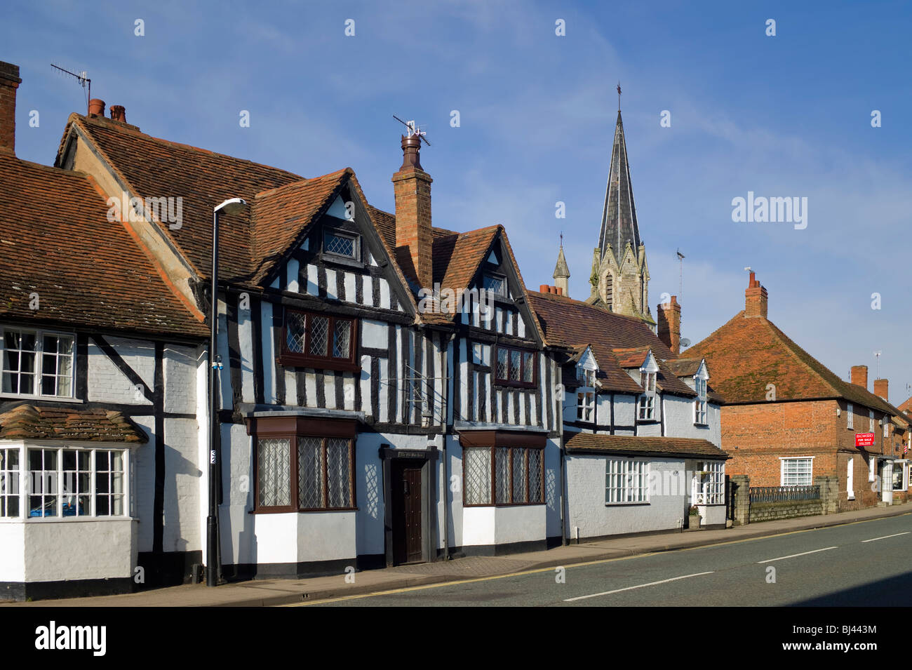 the high street henley in arden village warwickshire england uk Stock ...