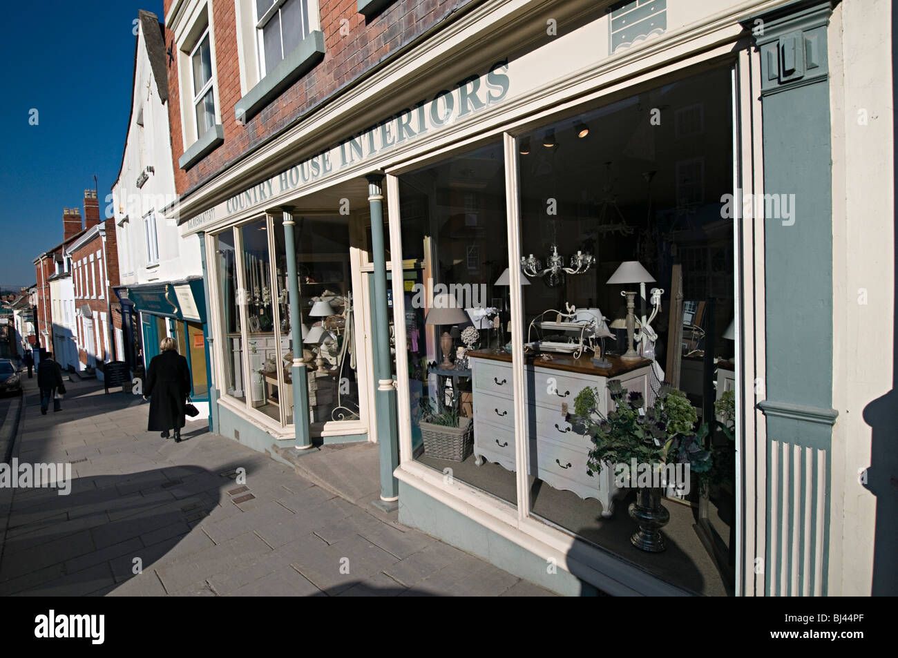 shops in ludlow shropshire Stock Photo - Alamy