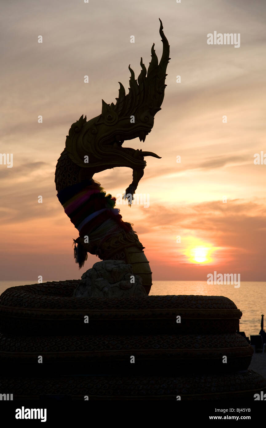 Sculpture of Naga Snake on Karon Beach - Phuket Thailand Stock Photo ...