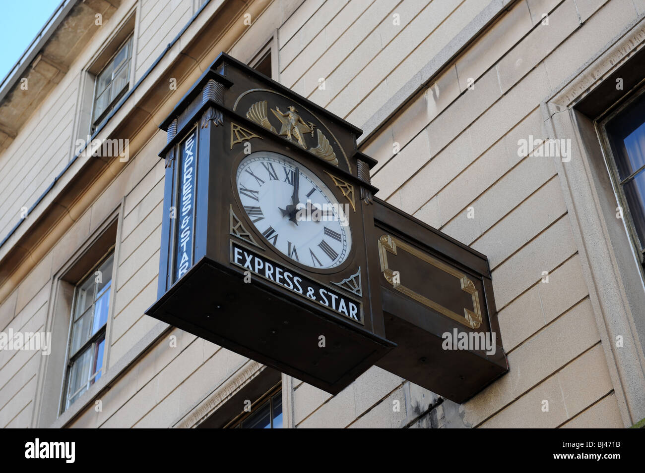 Ornate clock on Express and Star newspaper offices in Wolverhampton ...
