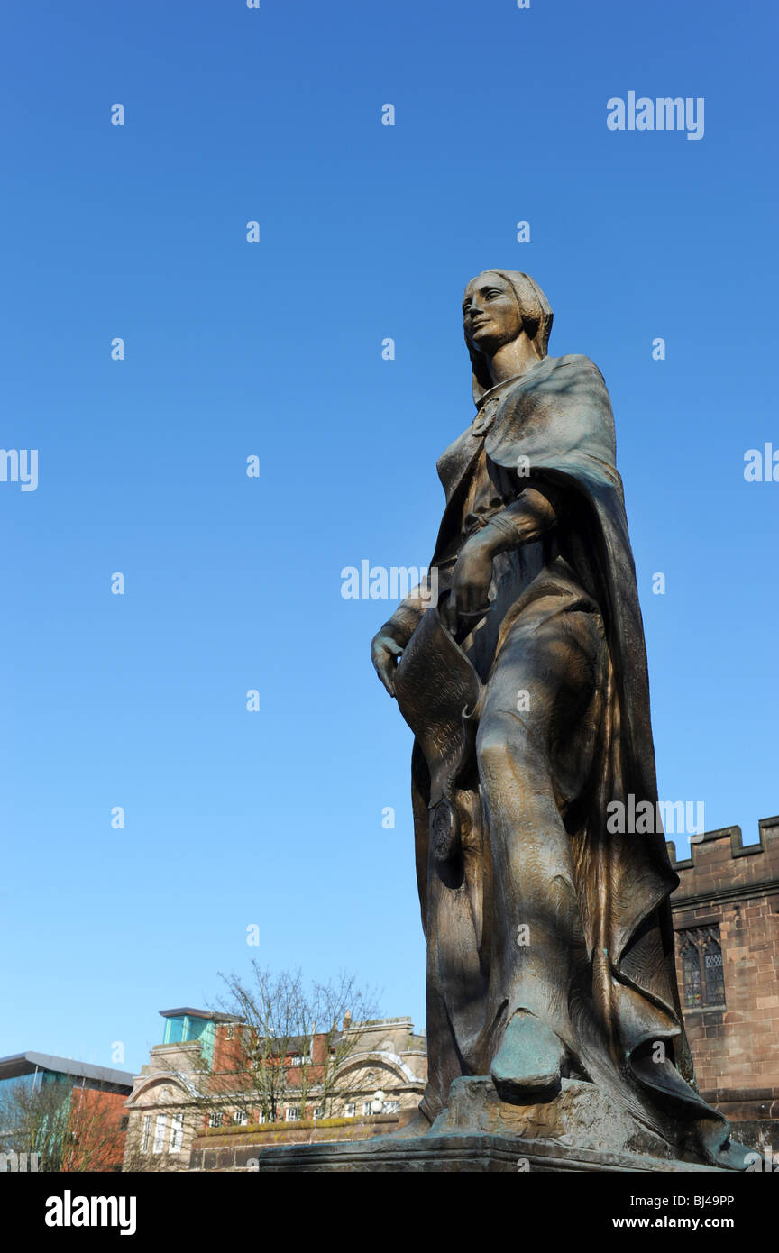 Statue of Lady Wulfruna in Wolverhampton England Uk Stock Photo - Alamy