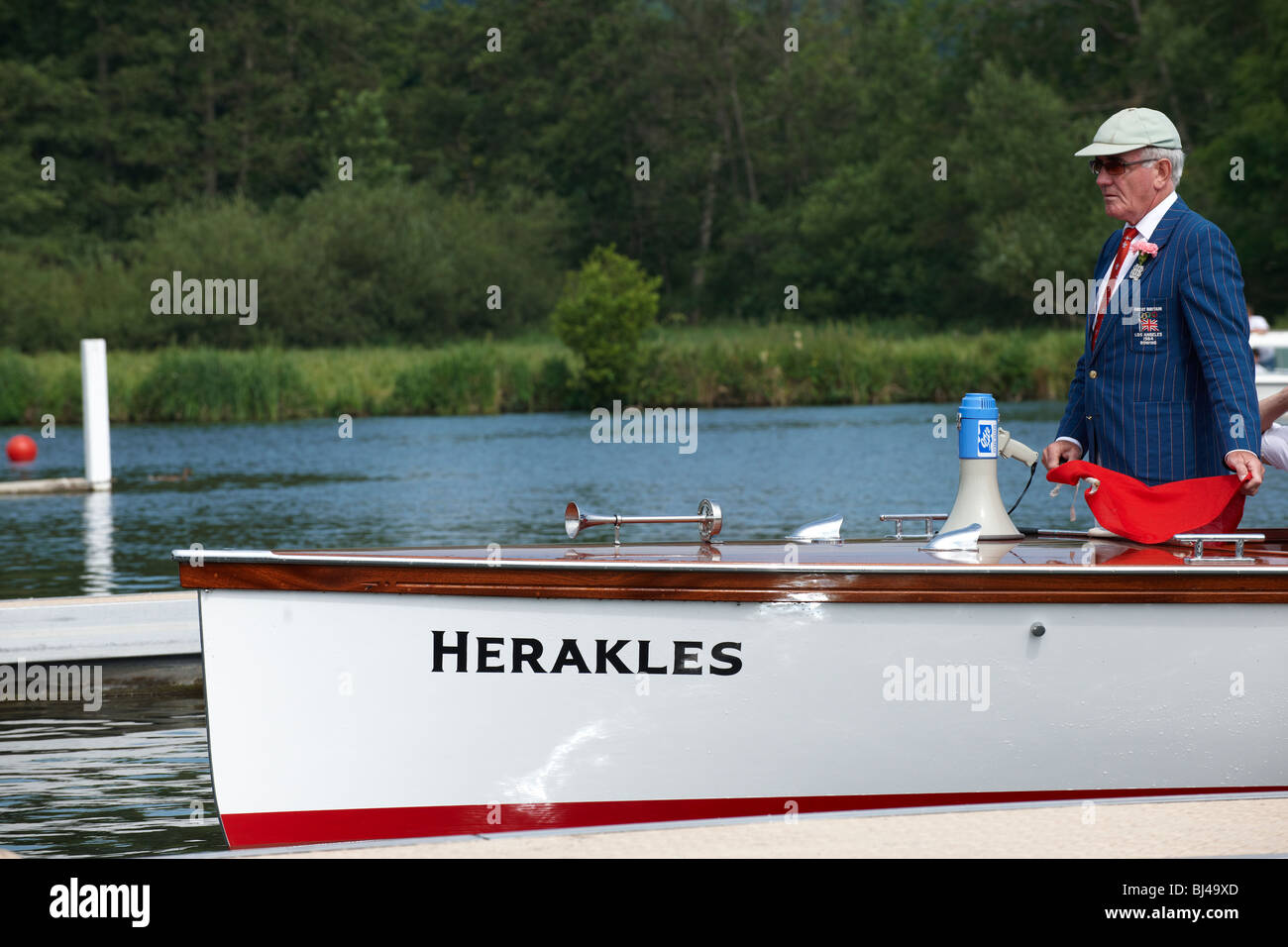 Race starter flag hi-res stock photography and images - Alamy