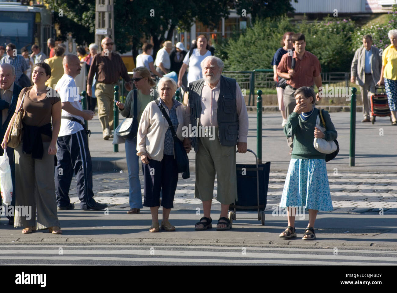 People in Street Budapest Hungary Europe Stock Photo - Alamy
