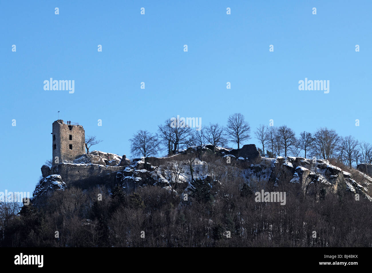 View of the Burgruine Neideck castle ruins, 12th century, Streitberg ...