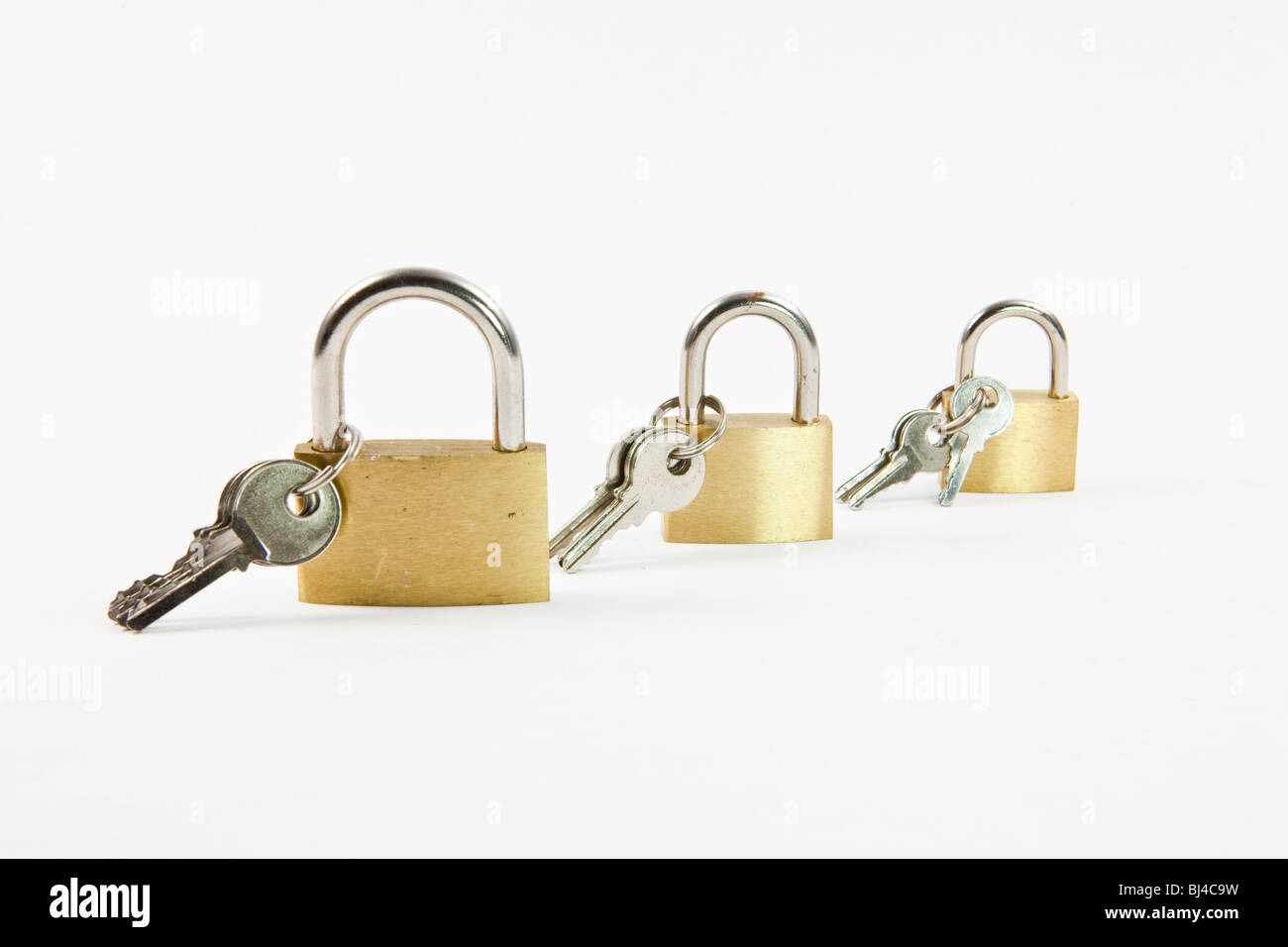 Locks, 3 padlocks Stock Photo - Alamy