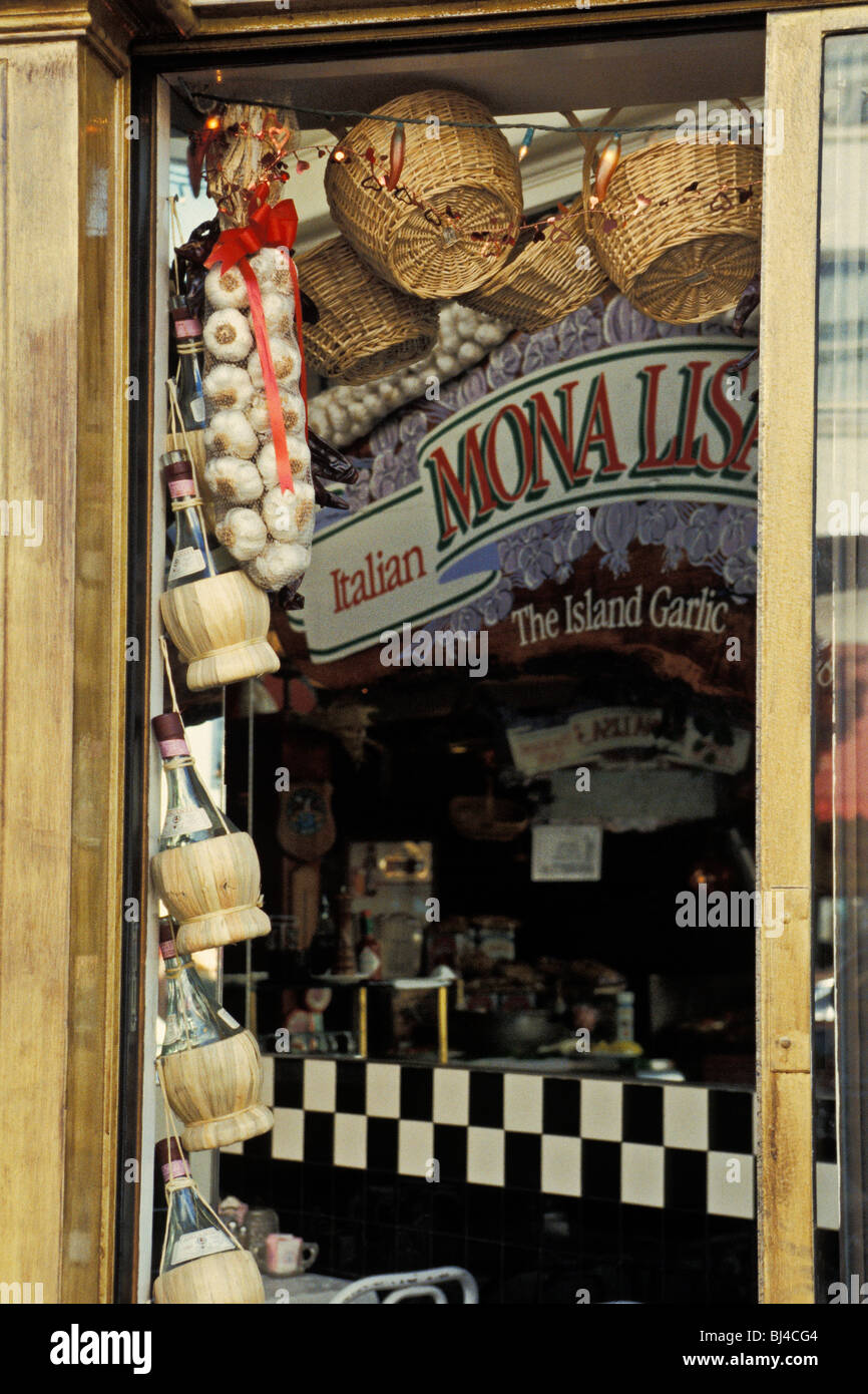 Restaurant Window North Beach San Francisco California Stock Photo - Alamy