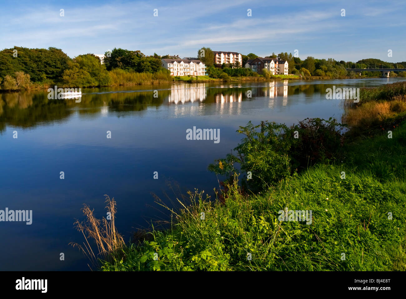 The River Bann at Coleraine in County Londonderry Northern Ireland one ...