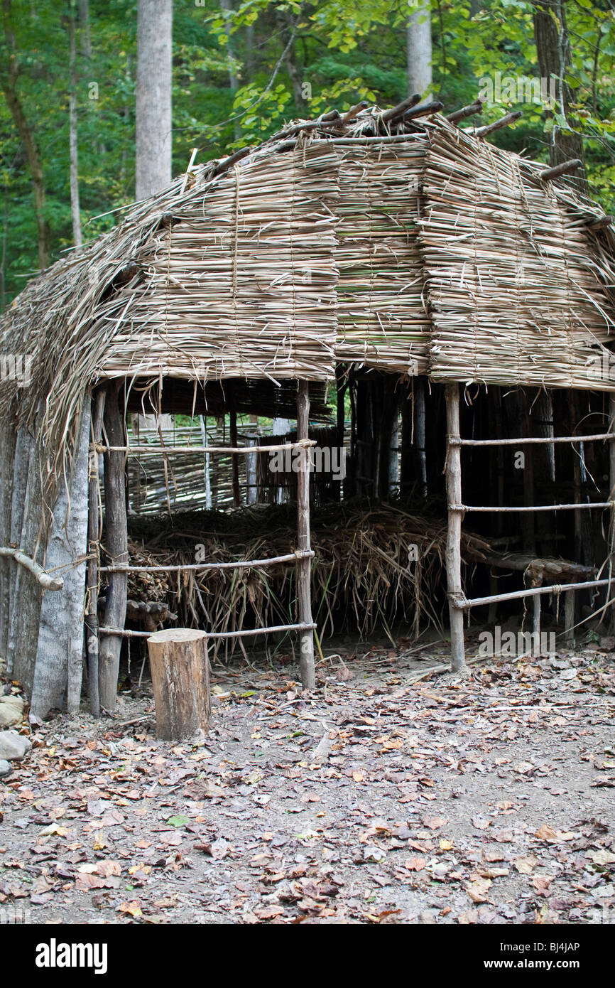 Native Americans Monacan Indian tribe Village Virginia in USA US North ...