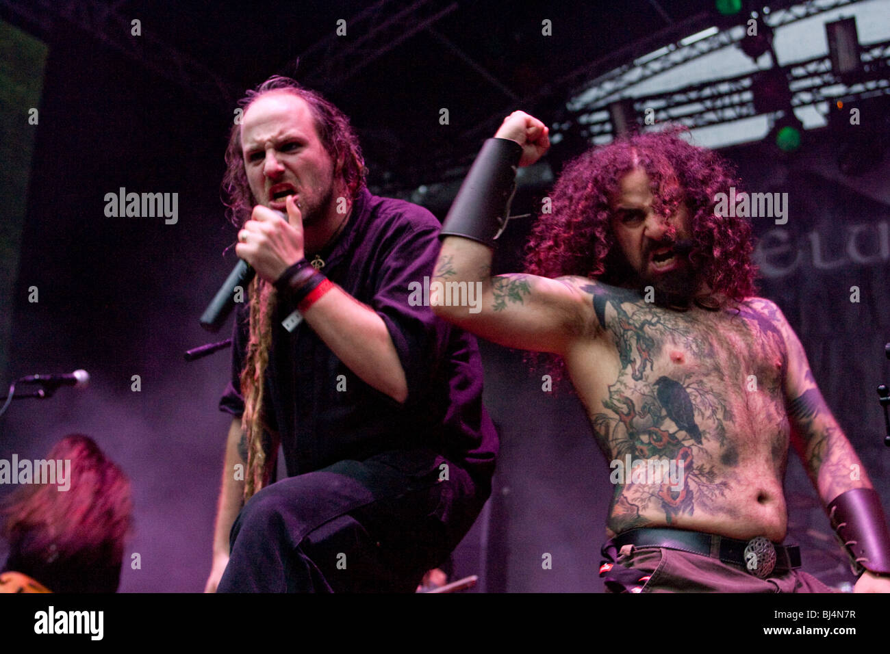 Christian Glanzmann, singer and frontman of the Swiss pagan metal band ...