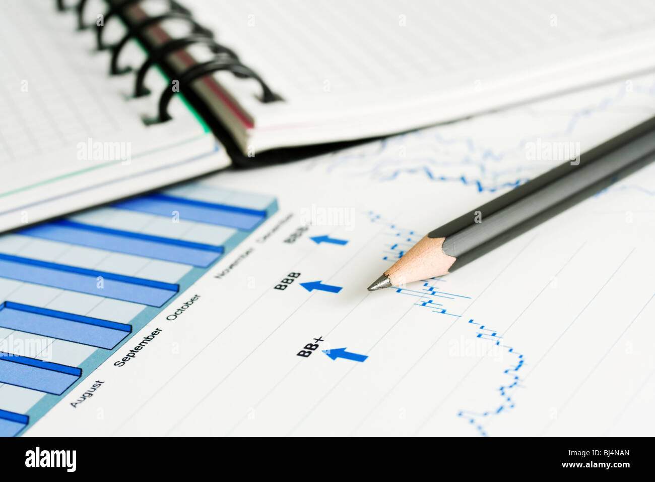 Analysis of stock market reports Stock Photo - Alamy