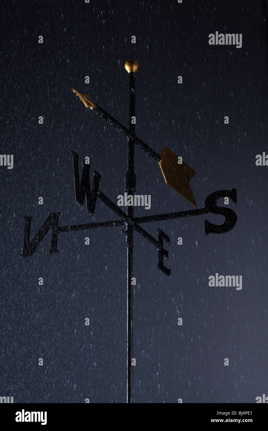 Weather Vane in Rain Stock Photo - Alamy