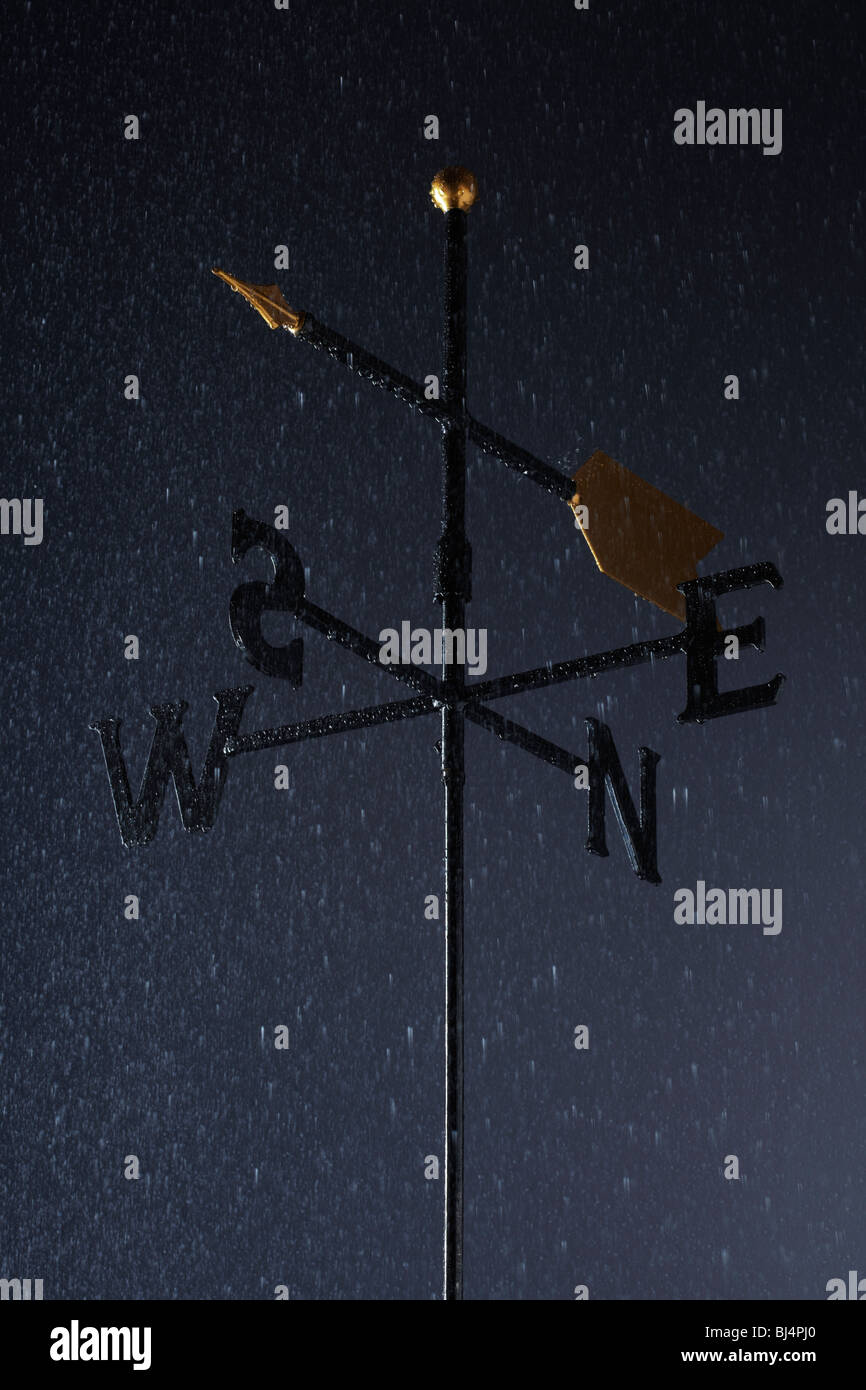 Weather Vane in Rain Stock Photo - Alamy
