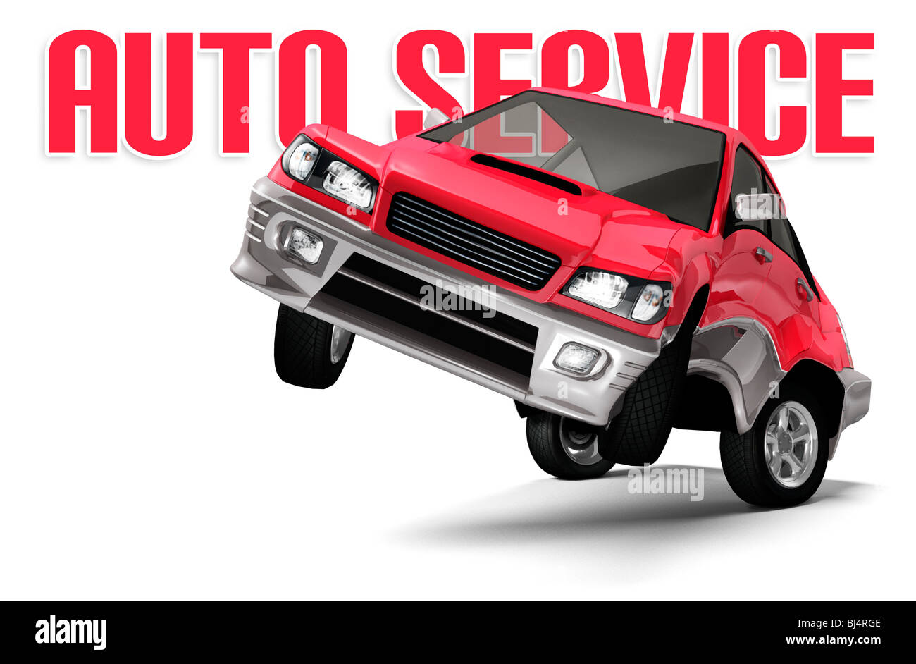 Red suv on white Cut Out Stock Images & Pictures - Alamy