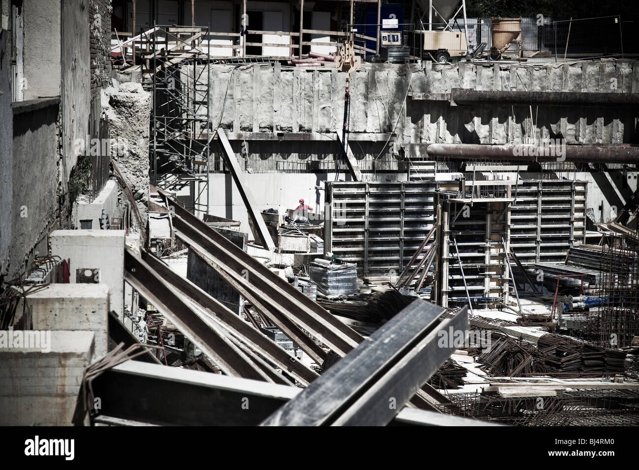 Building. High contrast colors Stock Photo - Alamy