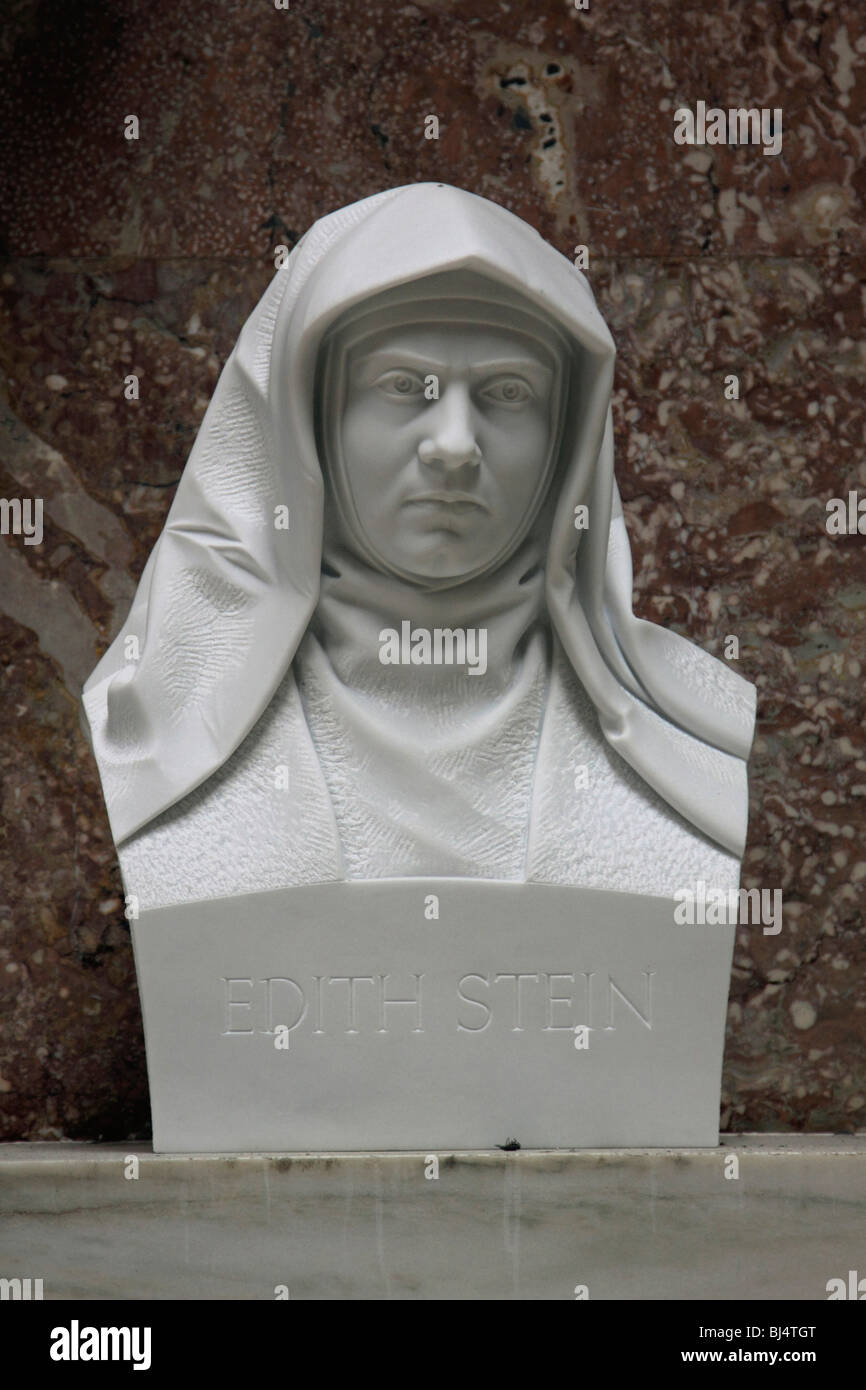 Bust of Edith Stein, Walhalla temple, Donaustauf, Bavaria, Germany ...