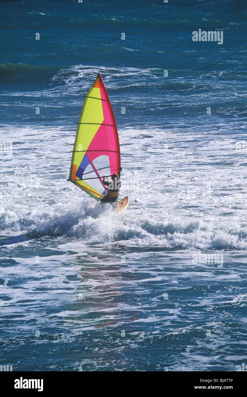 sailboarding off County Line Beach, Malibu, California Stock Photo - Alamy