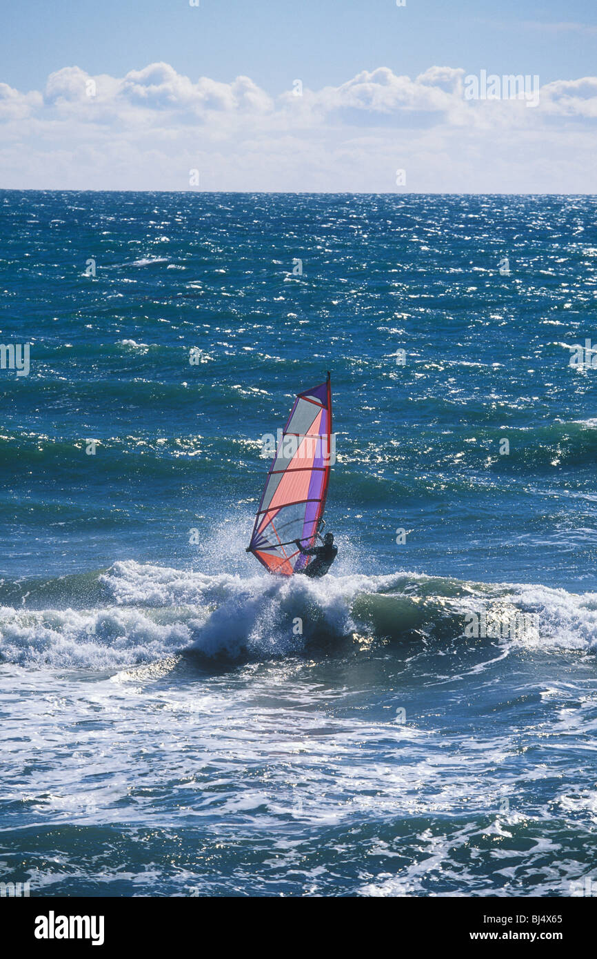 sailboarding off County Line Beach, Malibu, California Stock Photo - Alamy