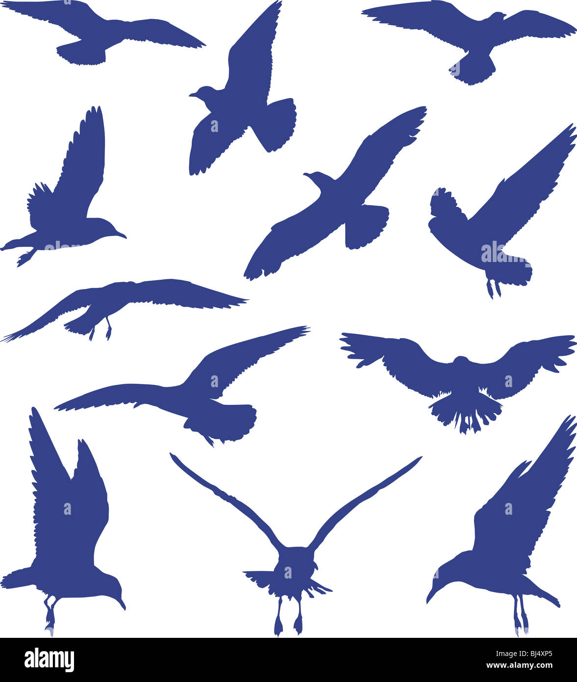 Blue silhouettes hi-res stock photography and images - Alamy
